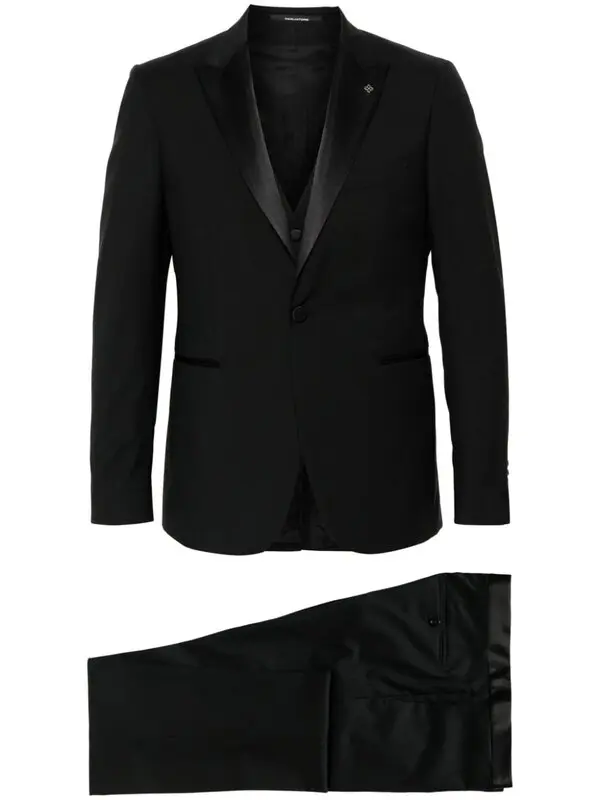 Tagliatore Single-breasted Virgin-wool Suit - Black