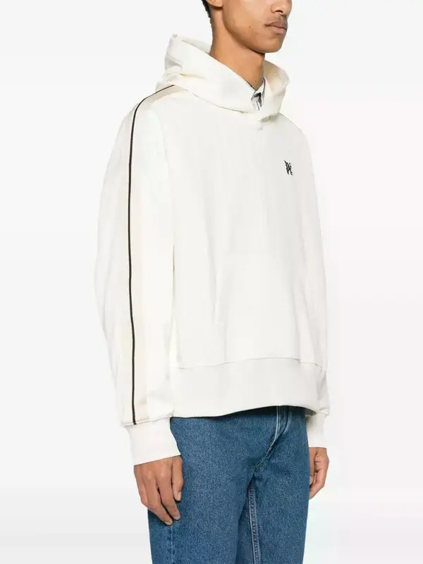 Palm Angels Monogram-embroidered Track Hoodie - Neutrals
