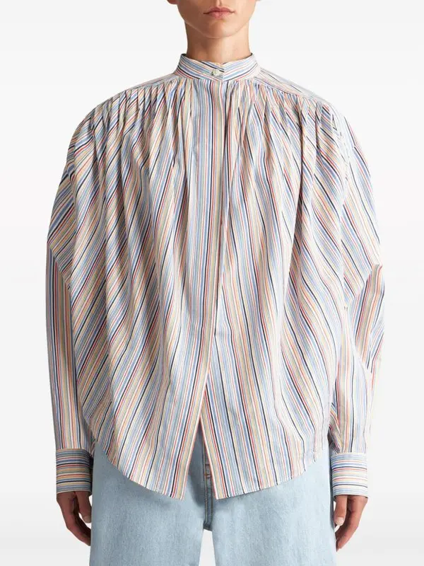Etro Striped Gathered Blouse