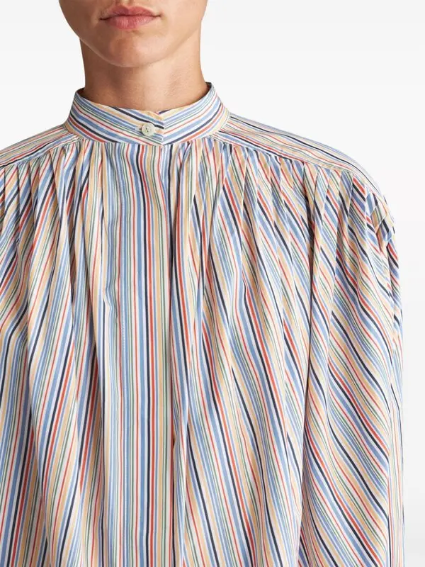 Etro Striped Gathered Blouse