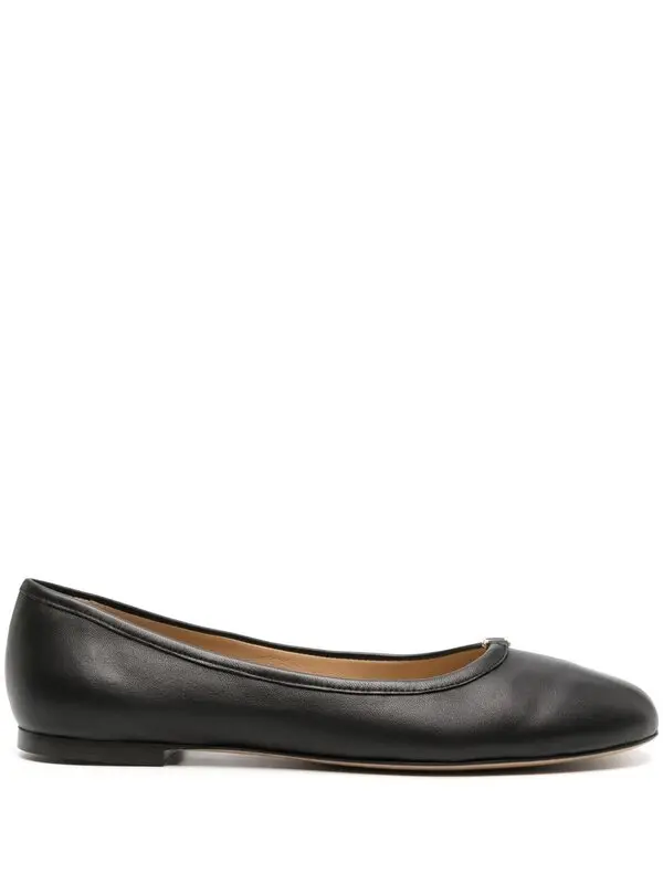Chloé Marcie Leather Ballerina Shoes - Black