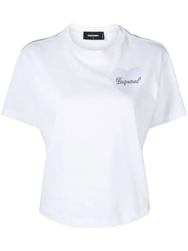 Dsquared2 Logo-appliqué T-shirt - White