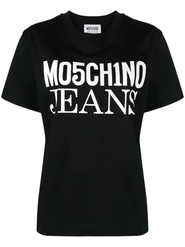 Moschino Logo-print Cotton T-shirt - Black