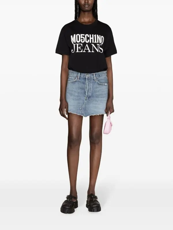 Moschino Logo-print Cotton T-shirt - Black