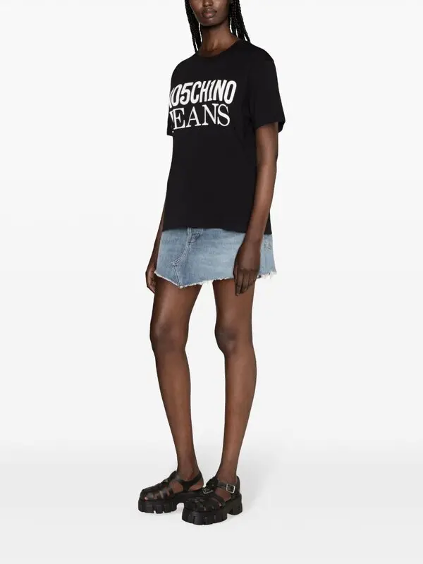 Moschino Logo-print Cotton T-shirt - Black