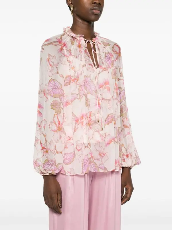 Zimmermann Matchmaker Billow Floral-print Blouse