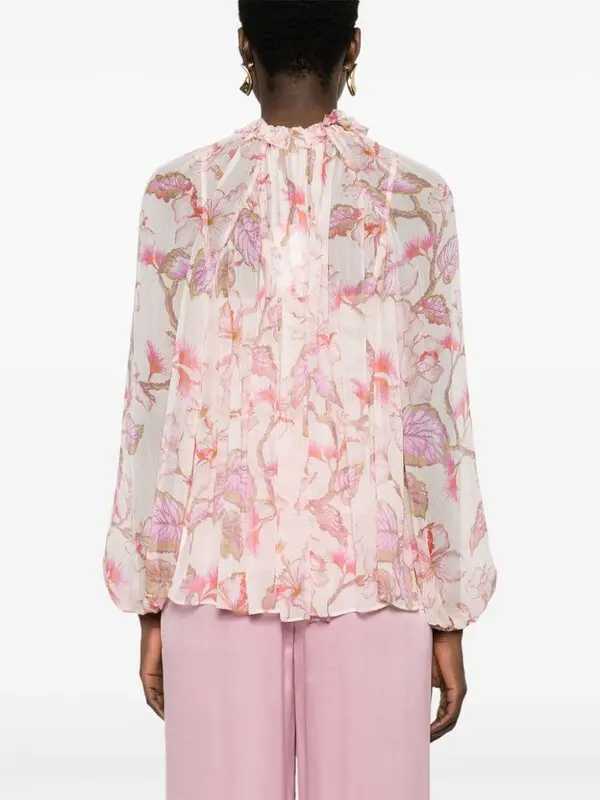 Zimmermann Matchmaker Billow Floral-print Blouse