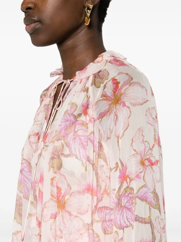 Zimmermann Matchmaker Billow Floral-print Blouse