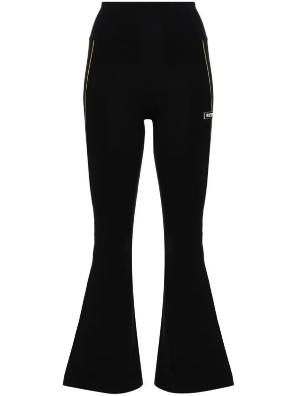 Versace Logo Appliqué Flared Leggings