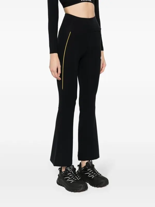 Versace Logo Appliqué Flared Leggings