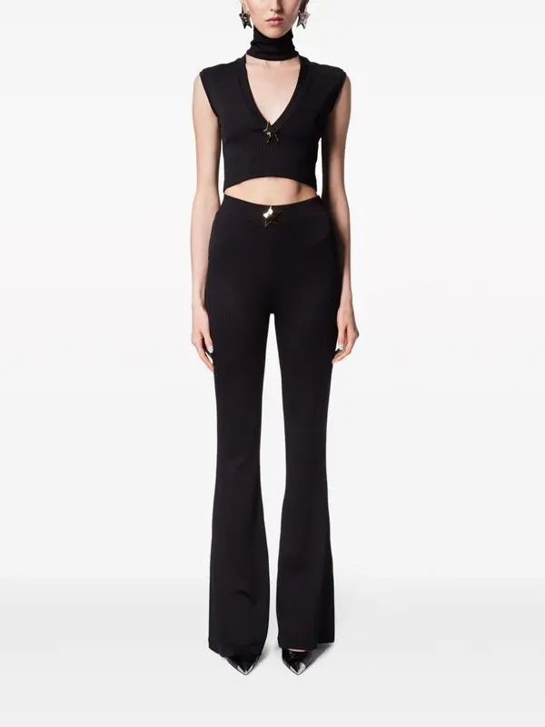 AREA Star-studded Flared Trousers