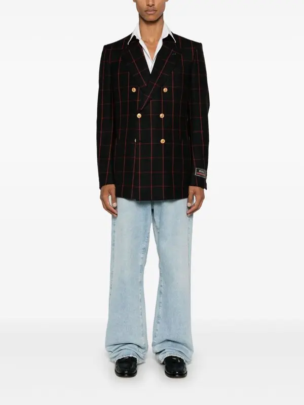 Gucci Logo-patch Double-breasted Blazer