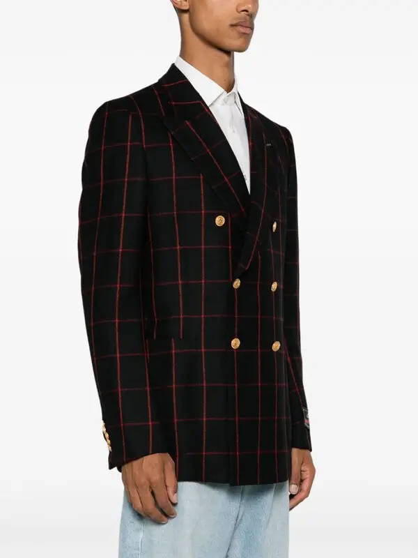 Gucci Logo-patch Double-breasted Blazer