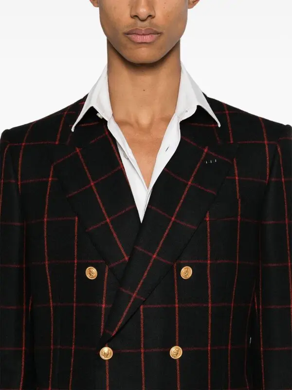 Gucci Logo-patch Double-breasted Blazer