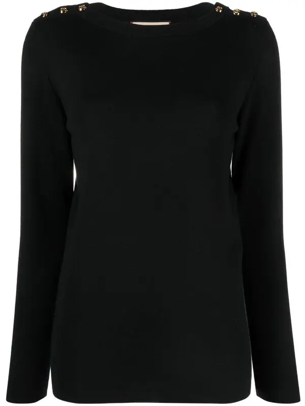 Gucci Knitted Jumper With Buttoned Shoulder