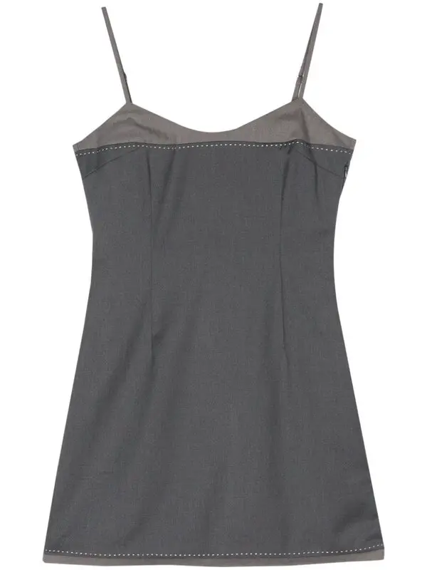 Remain Birger Christensen Spaghetti-strap Contrast-stitching Minidress