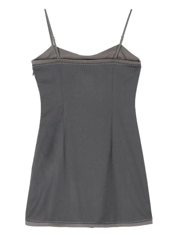 Remain Birger Christensen Spaghetti-strap Contrast-stitching Minidress