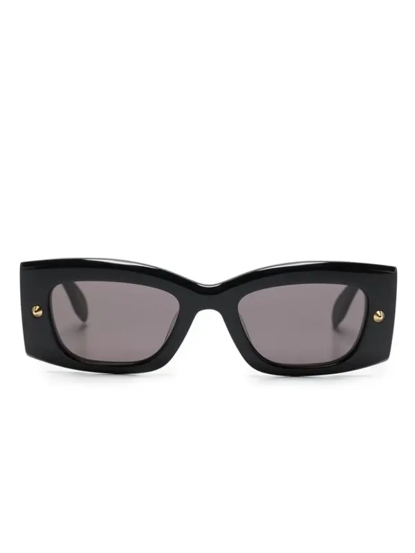 Alexander McQueen Logo-print Sunglasses - Black