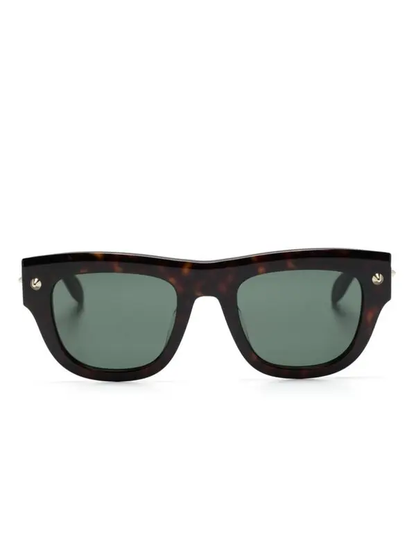 Alexander McQueen Stud-detailed Sunglasses - Brown