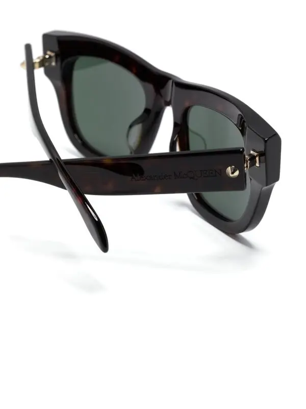 Alexander McQueen Stud-detailed Sunglasses - Brown