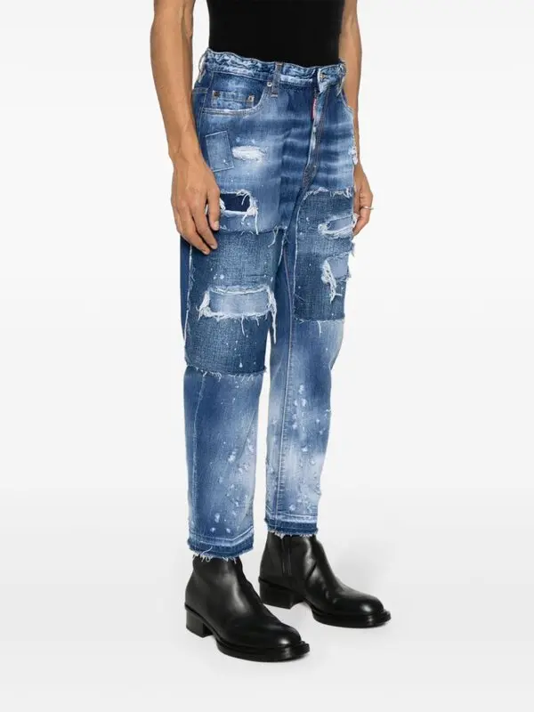 Dsquared2 Big Brother Patchwork Jeans In Blue - 60% Off | Editorialist