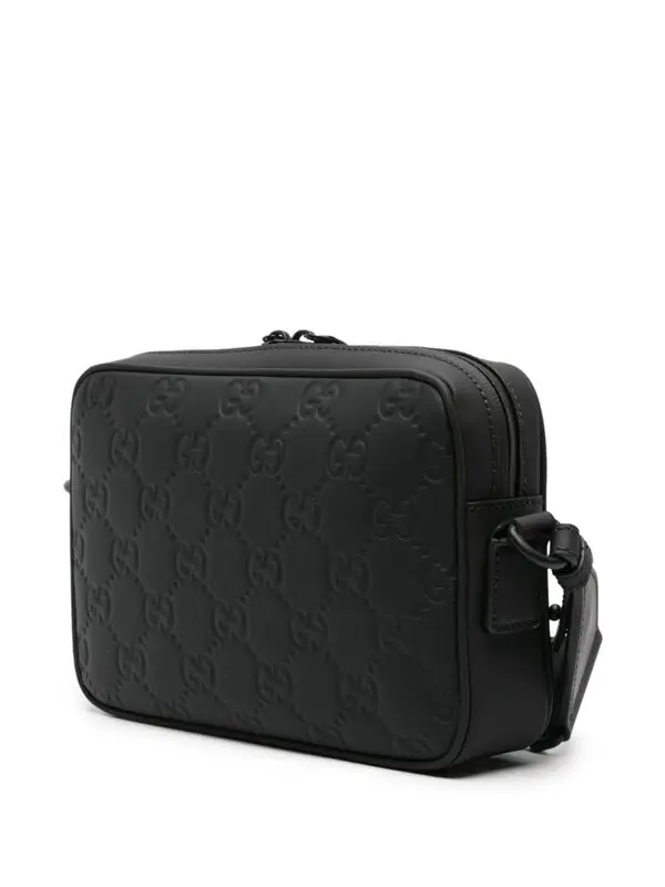 Gucci Gg-Embossed Crossbody Bag Black Editorialist