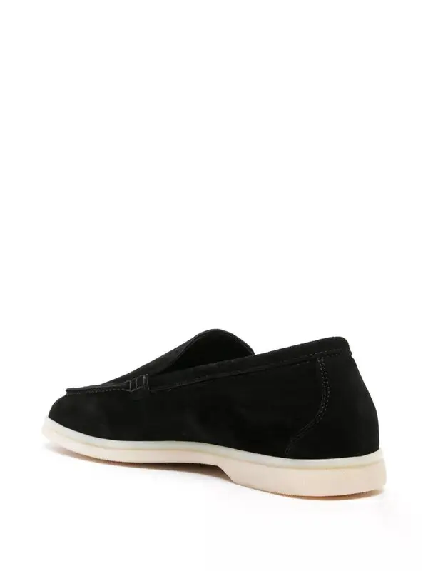 SCAROSSO Ludovica Suede Loafers - Black