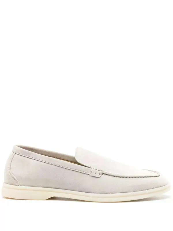 SCAROSSO Ludovica Suede Loafers - Neutrals