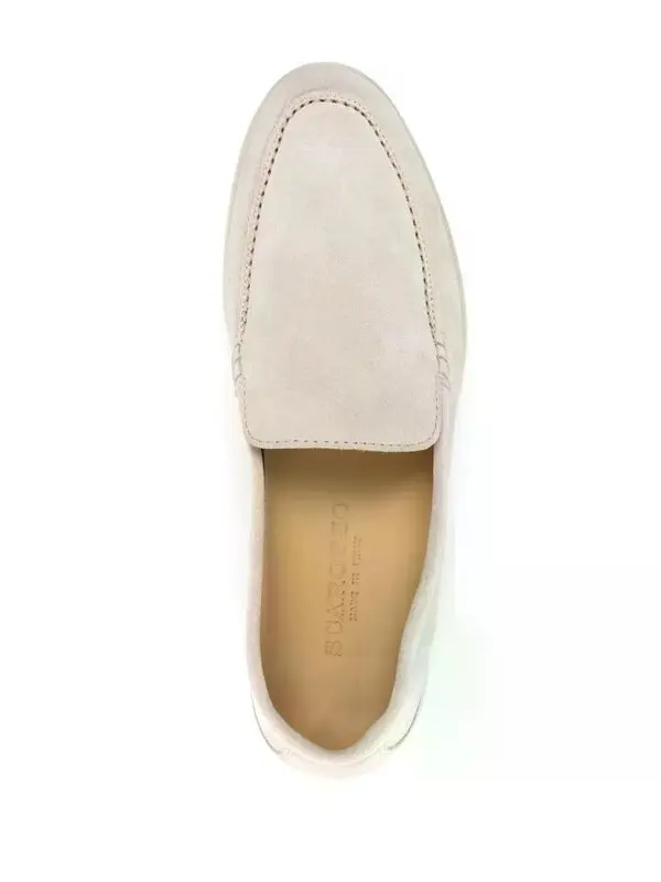SCAROSSO Ludovica Suede Loafers - Neutrals