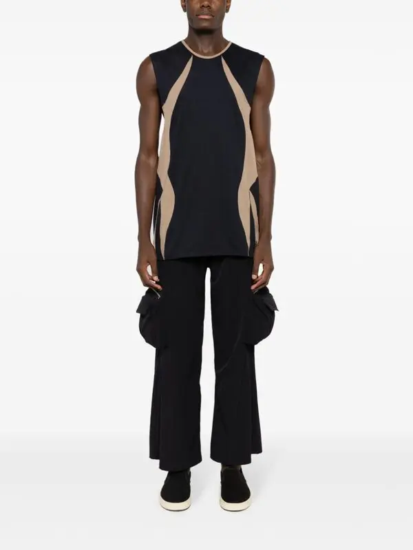 AMIR SLAMA Panelled Round-neck Tank Top