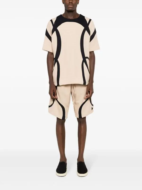 AMIR SLAMA Panelled Cotton T-shirt