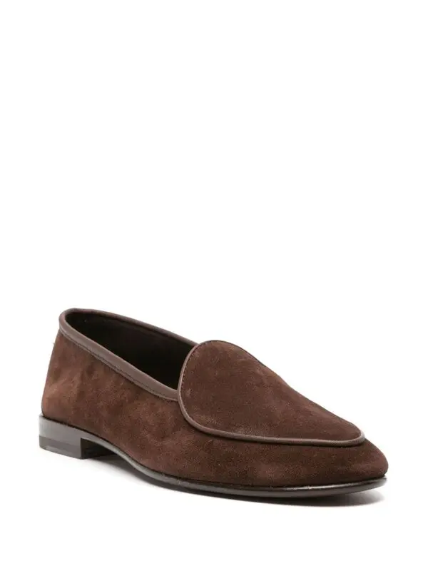 SCAROSSO Nils Suede Loafers - Brown