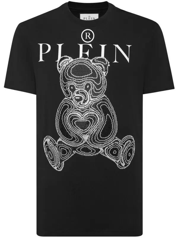 Philipp Plein Teddy Bear Cotton T-shirt - Black