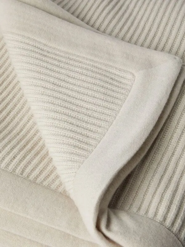 Brunello Cucinelli Rib-knit Cashmere Blanket