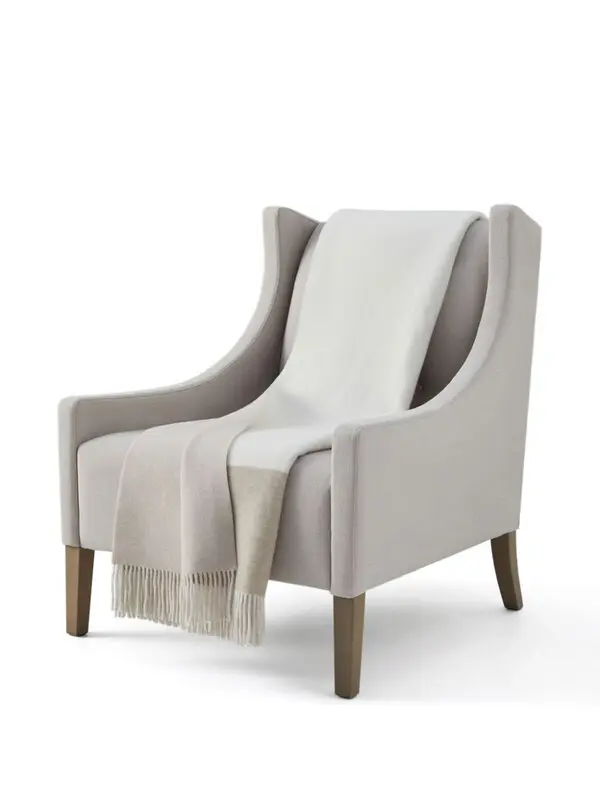 Brunello Cucinelli Two-tone Fringed Cashmere Blanket
