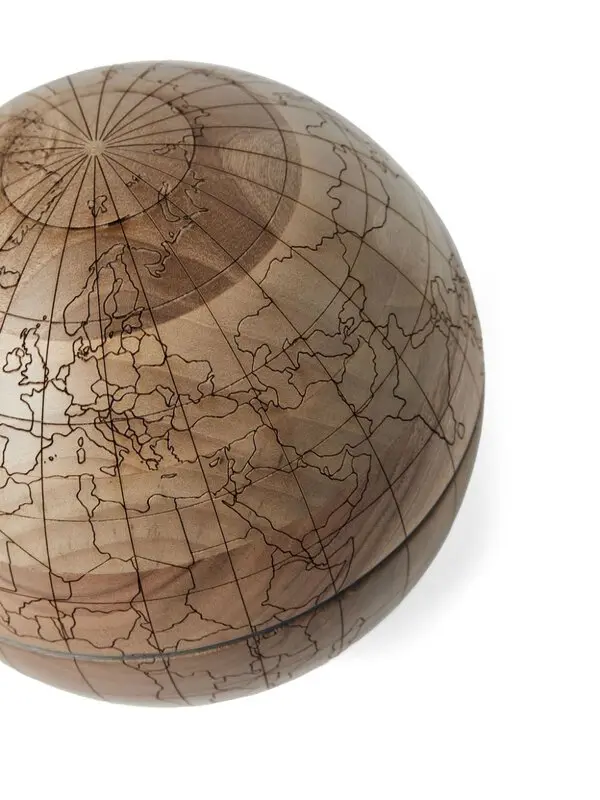 Brunello Cucinelli Engraved Wooden Globe