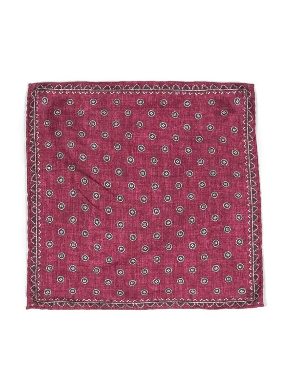Brunello Cucinelli Reversible Square Pocket - Red