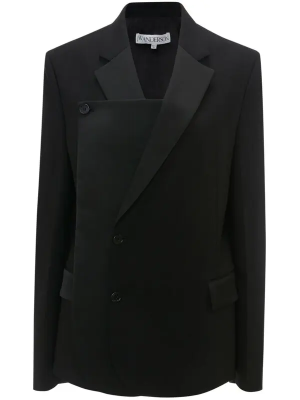 JW Anderson Panelled Double-breasted Blazer - Black
