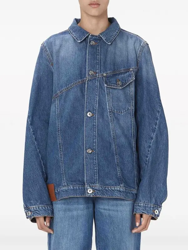 JW Anderson Anchor-logo Deconstructed Denim Jacket