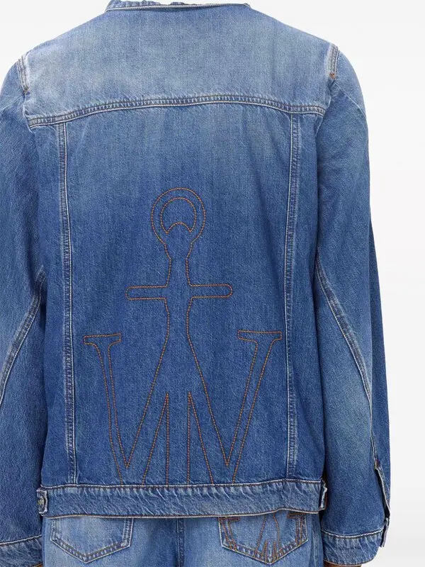 JW Anderson Anchor-logo Deconstructed Denim Jacket