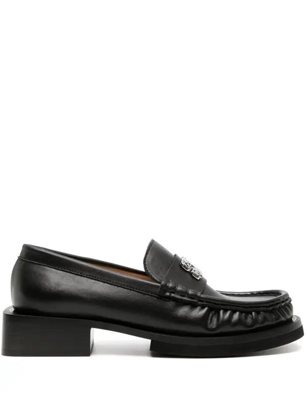 GANNI Butterfly-plaque Loafers