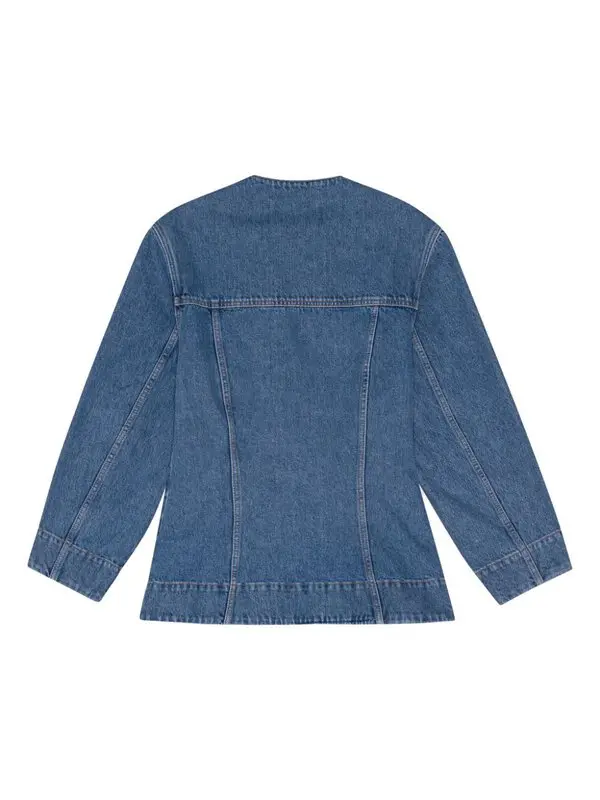 GANNI Buttoned Denim Shirt - Blue