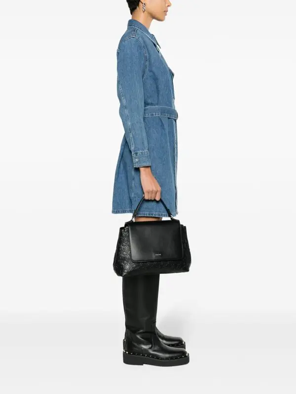 Calvin Klein Monogram Bag With Logo Plaque