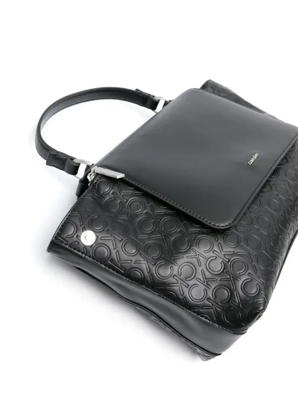Calvin Klein Monogram Bag With Logo Plaque