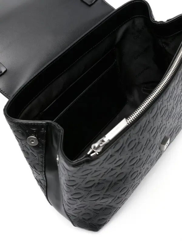 Calvin Klein Monogram Bag With Logo Plaque