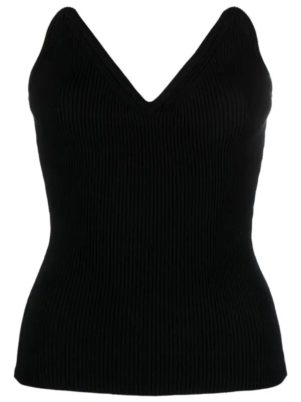 Coperni Ribbed-knit Bustier Top