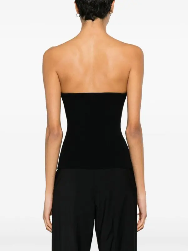 Coperni Ribbed-knit Bustier Top