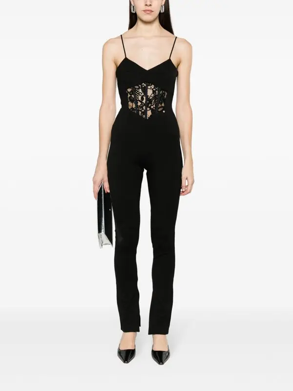 NISSA Boned-bodice Slim-cut Jumpsuit