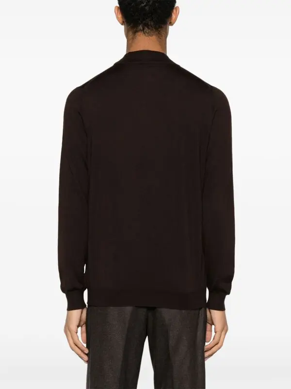 Kiton High-neck Jumper - Brown