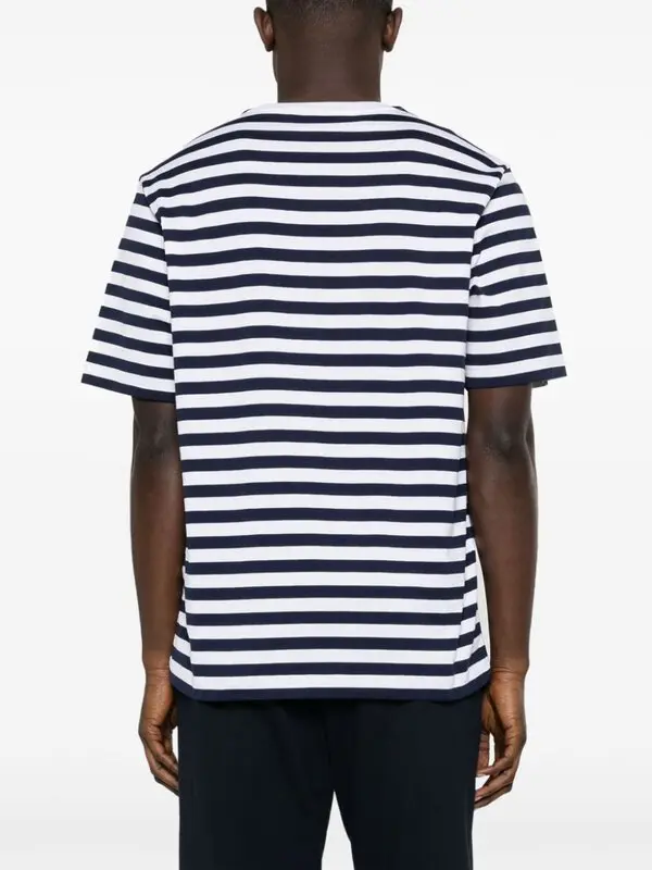 Versace Medusa-embroidered Striped T-shirt